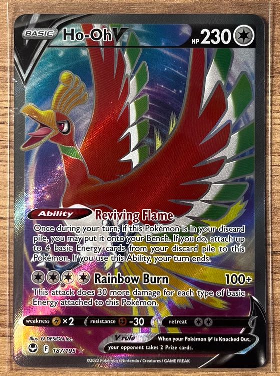 Ho-oh V FULL ART 187/195 Pokemon Silver Tempest (Neu (gemäss Beschreibung)) in Andelfingen für ...