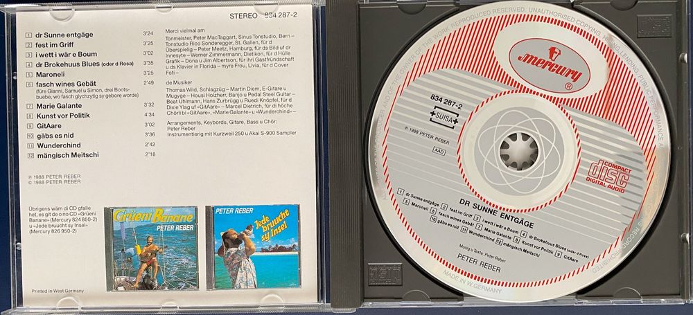 Peter Reber 3 CD Set - Dr Sunne, Grüeni Banane, Insel Hits! (Gebraucht ...