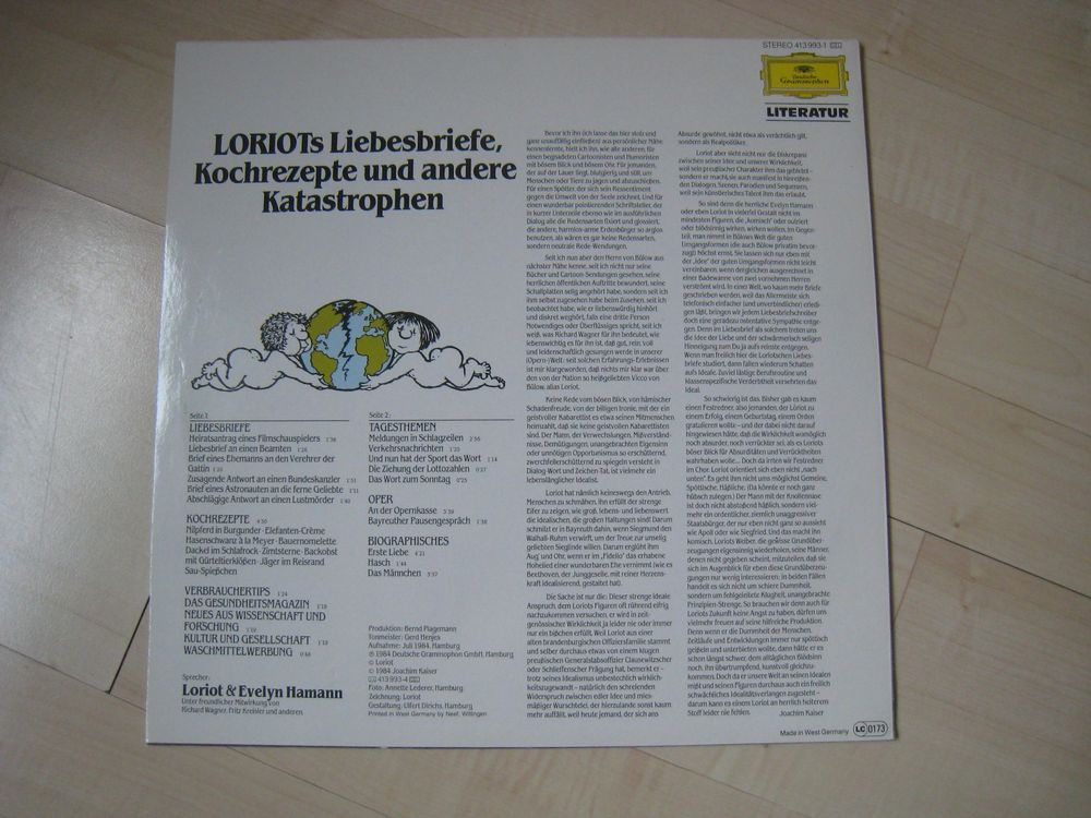 Loriots Liebesbriefe LP Vinyl Loriot, Evelyn Hamann | Kaufen auf Ricardo