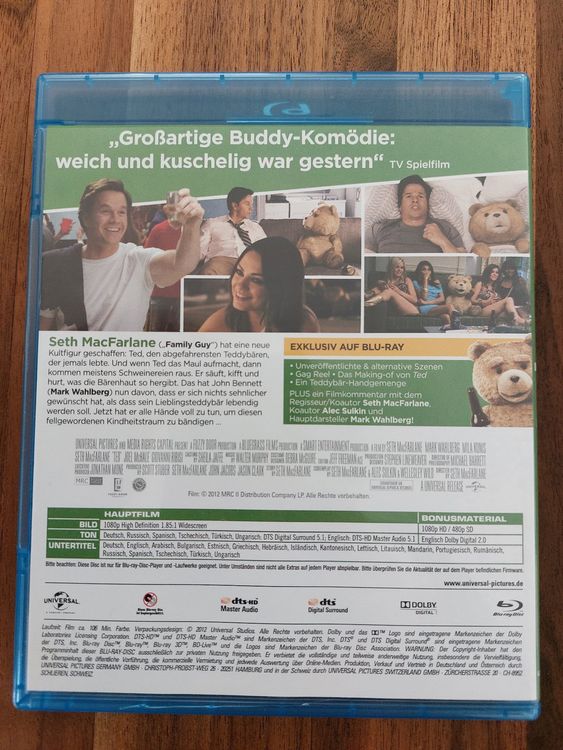 Blu Ray - Ted mit Mark Wahlberg & Mila Kunis (Gebraucht) in Rheinfelden für CHF 1.4 – mit ...