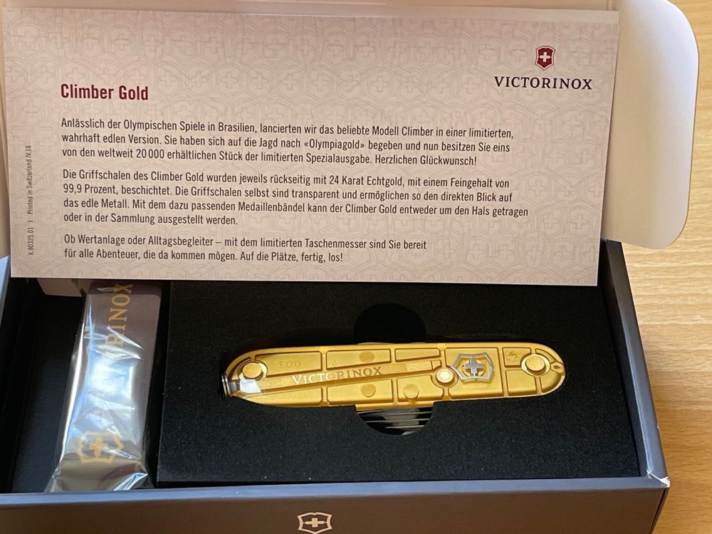 VICTORINOX CLIMBER GOLD LIMITED EDITION 2016 NEU UND OVP. (Neu und ...