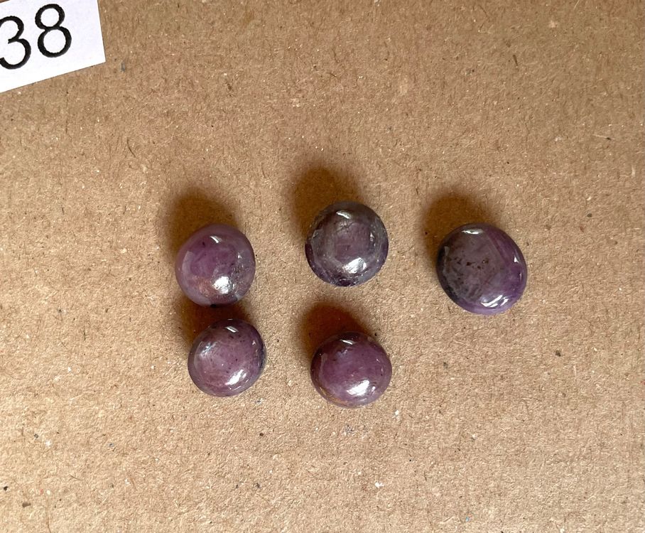 Stern Rubin 5 Cabochons wunderschön ECHT (Neu und originalverpackt) in ...