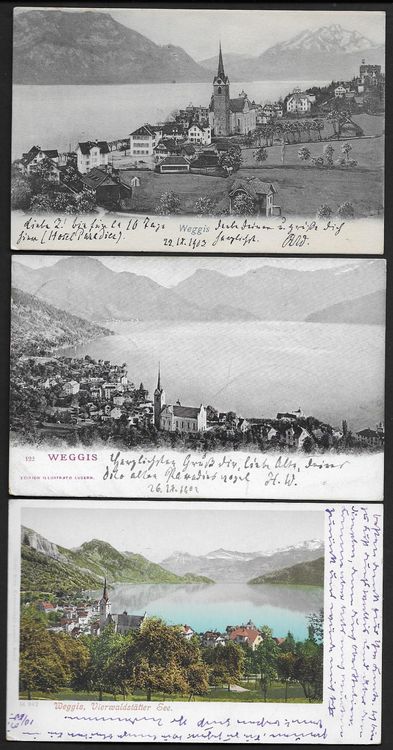 1901/03 drei AK WEGGIS Ansichten verschieden ab 1.- | Kaufen auf Ricardo