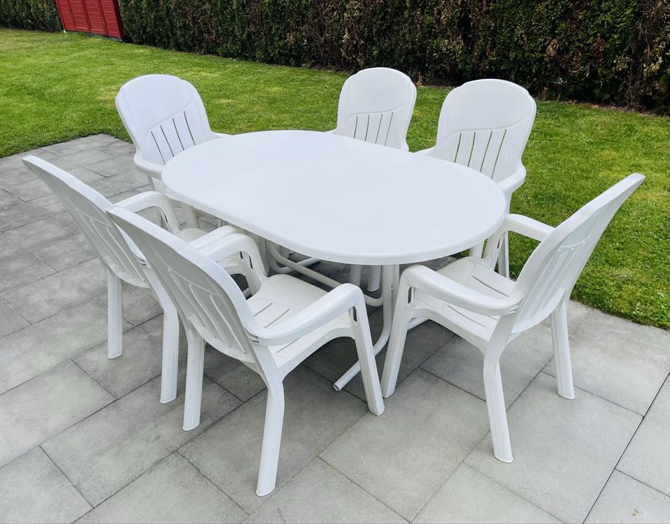 Gartentisch & 6 Stühle (Gebraucht) in Gontenschwil für CHF 30 – nur Abholung auf Ricardo kaufen