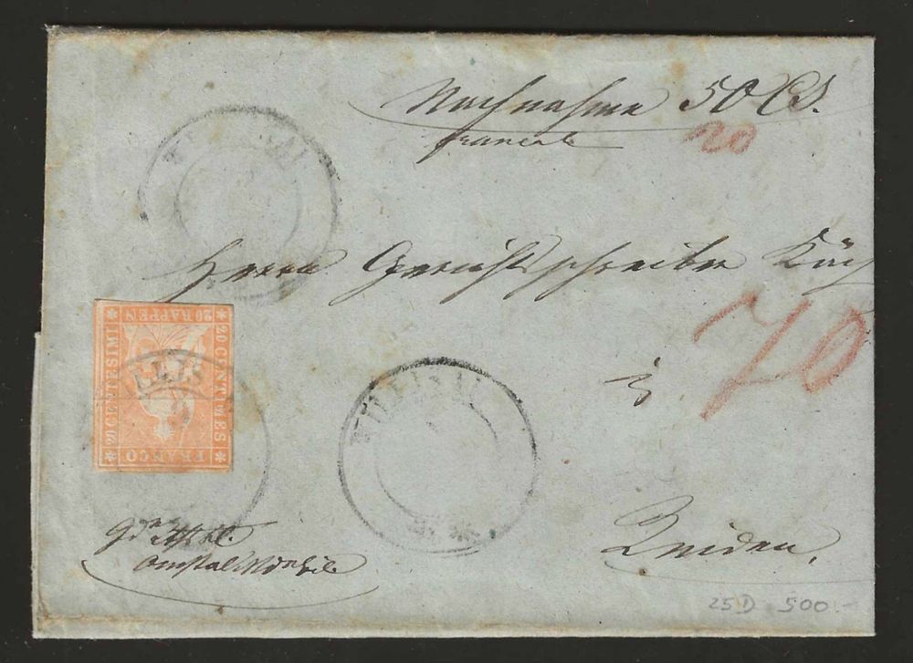 1858 : Strubel Nr. 25D auf Brief - KP 500.-- (Gebraucht) in Gümligen ...