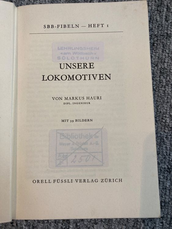 SBB-Fibeln Heft 1 - Unsere Lokomotiven von Markus Hauri | Kaufen auf ...