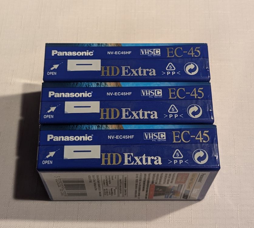 3x Panasonic NV-EC45HF Videokassette HD-Extra VHS NEU&OV (Neu und ...