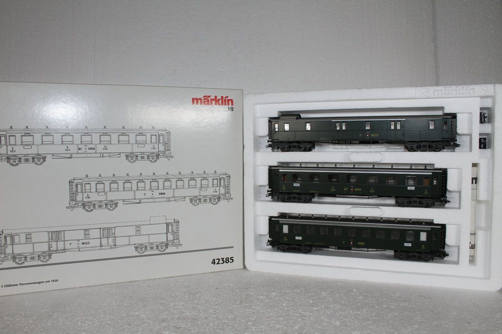 Märklin 42385 SBB Oldtimer Set, DC Achsen (Neu (gemäss Beschreibung ...