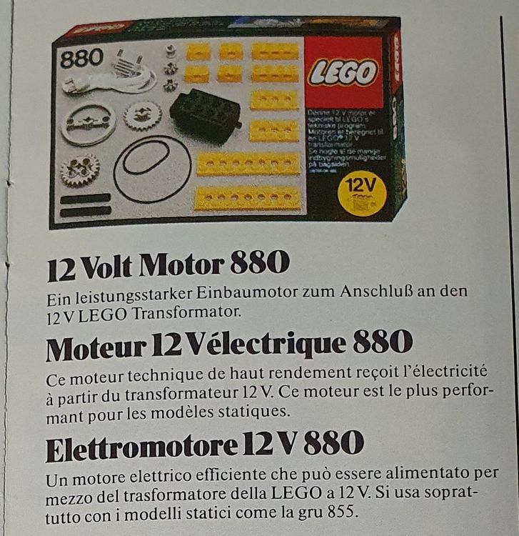 LEGO® Set: 880 Motor 12V | Kaufen auf Ricardo