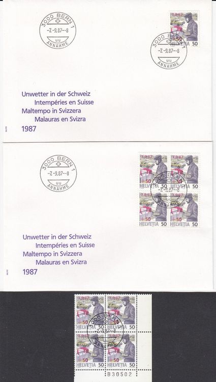 1987 UNWETTER IN DER SCHWEIZ FDC | Kaufen auf Ricardo