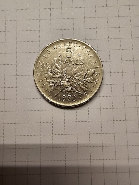 5 Francs 1970 Frankreich République Française Münze (Gebraucht) in ...