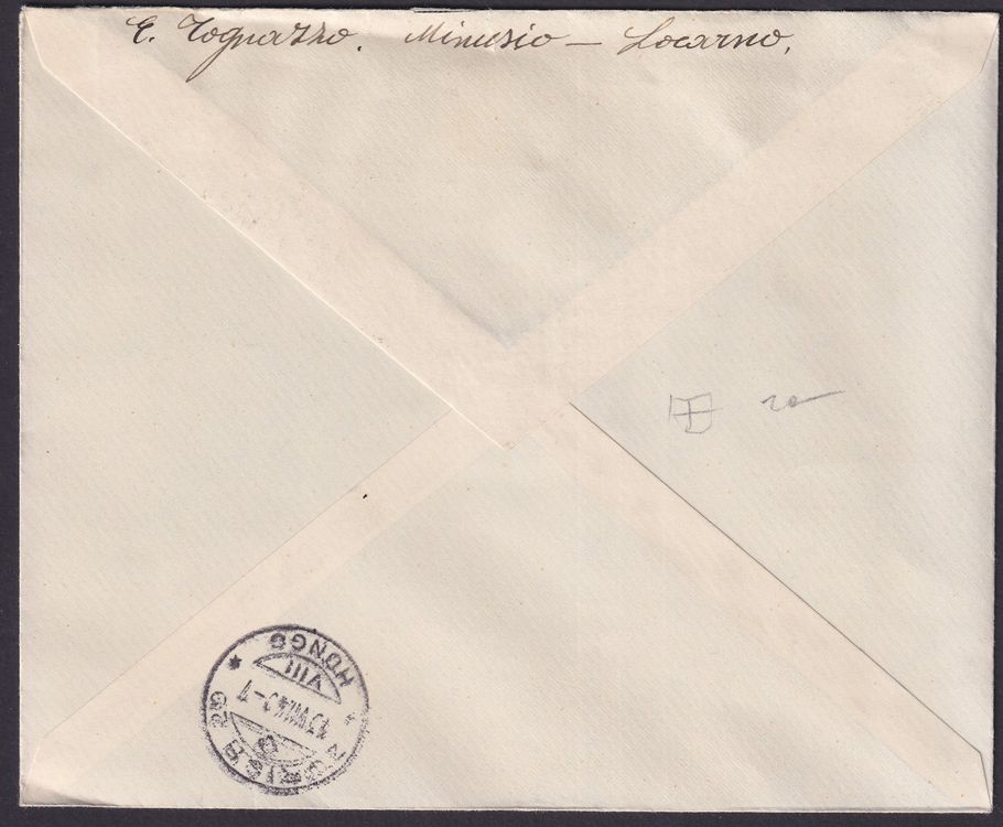 1940, Brief v. MINUSIO mit B4 im Viererblock, sauberer BELEG (Gebraucht ...