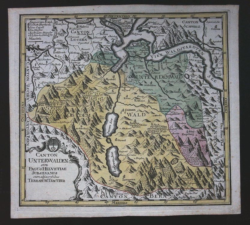 Unterwalden Landkarte von Walser um 1770 (Gebraucht) in Rafz für CHF ...