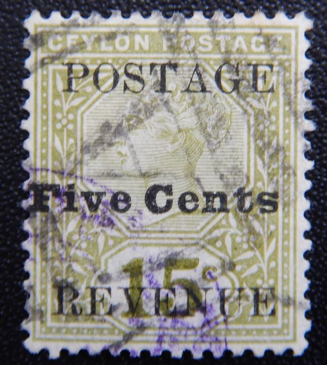 Ceylon Kat. 110 gest. 1892 inveted "S" Kat. 120 £ (Gebraucht) in Zürich ...