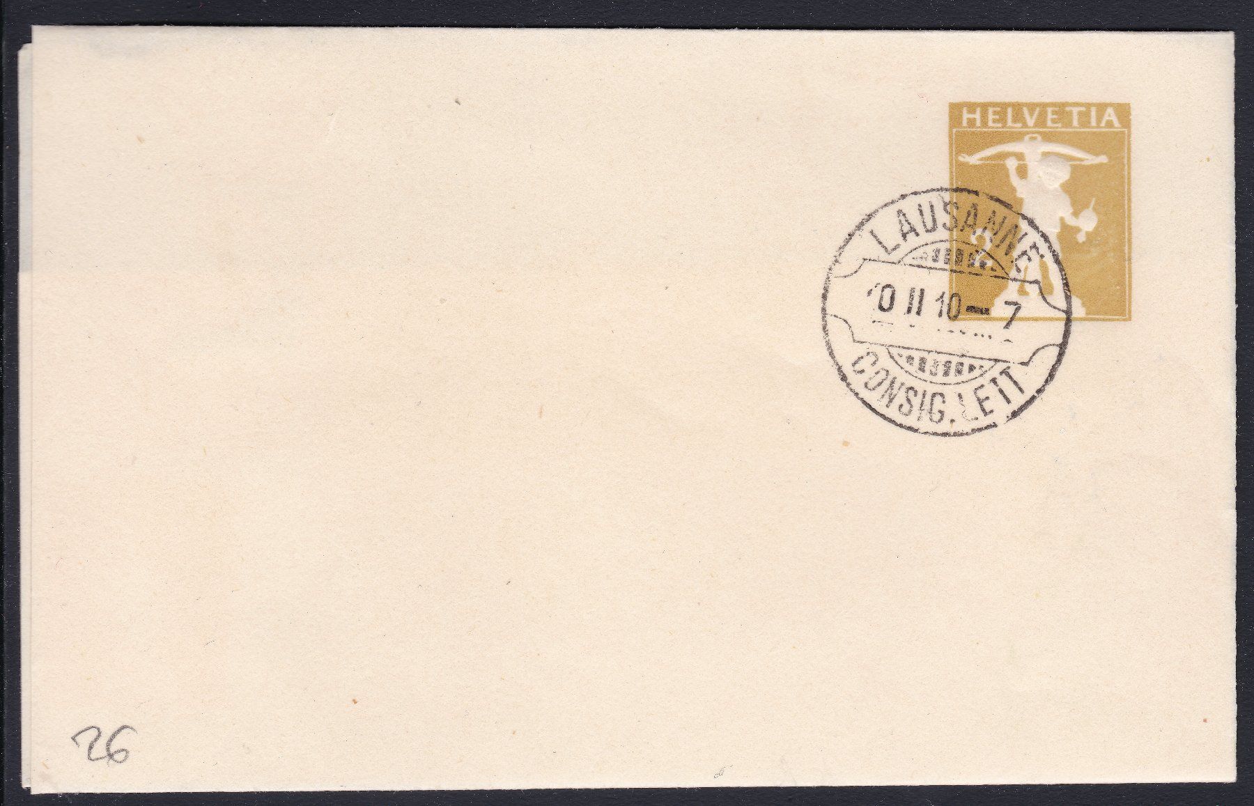 Rasierklingenstempel 7.03 LAUSANNE CONSIG.LETT a/Streifband (Gebraucht ...