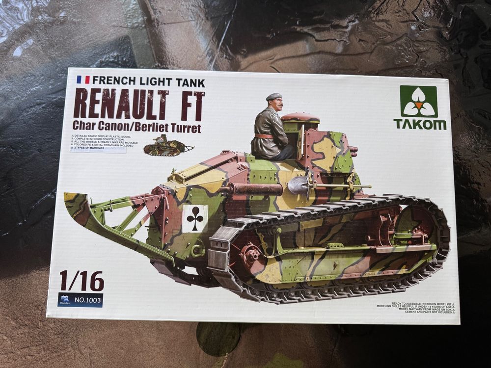 French Light Tank RENAULT FT-17 in 1/16 | Kaufen auf Ricardo