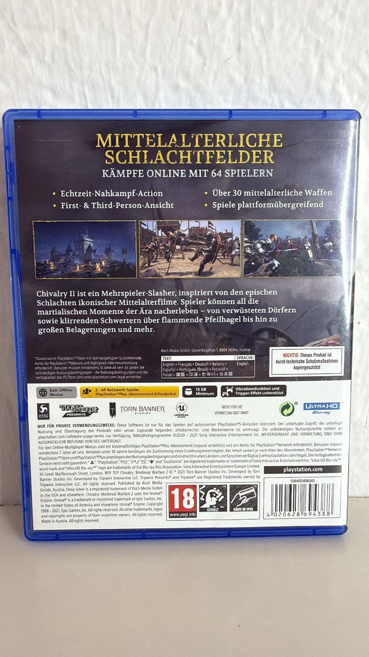 Chivalry II PS5 Day One Edition - Medieval Combat Game! (Gebraucht) in ...