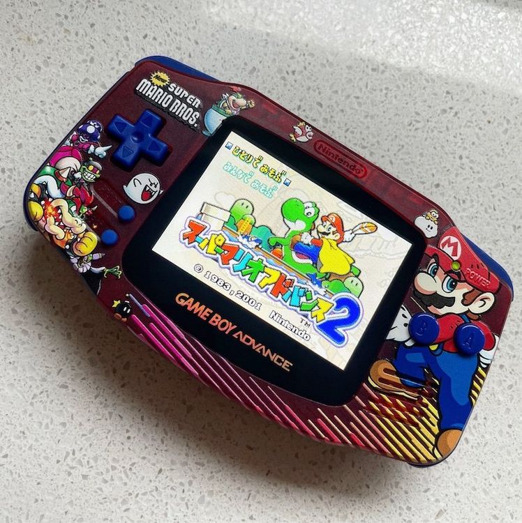 GAMEBOY ADVANCE | LCD & Custom Mario Shell | Kaufen auf Ricardo