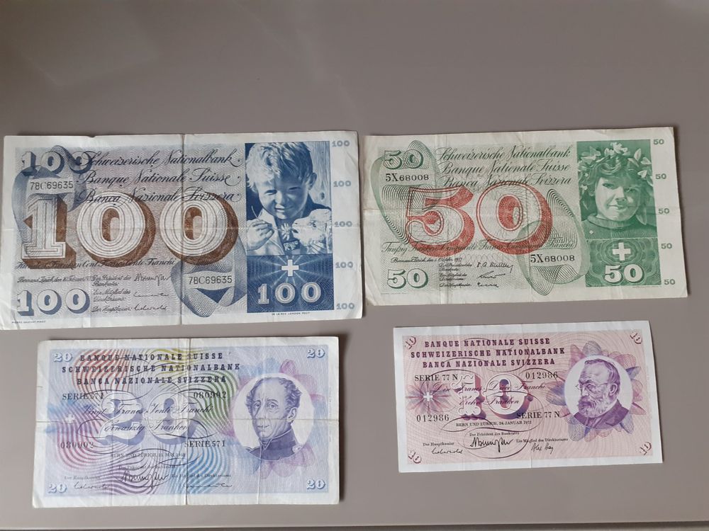 Alte CH Banknoten (Gebraucht) in Cazis für CHF 80 – mit Lieferung auf ...