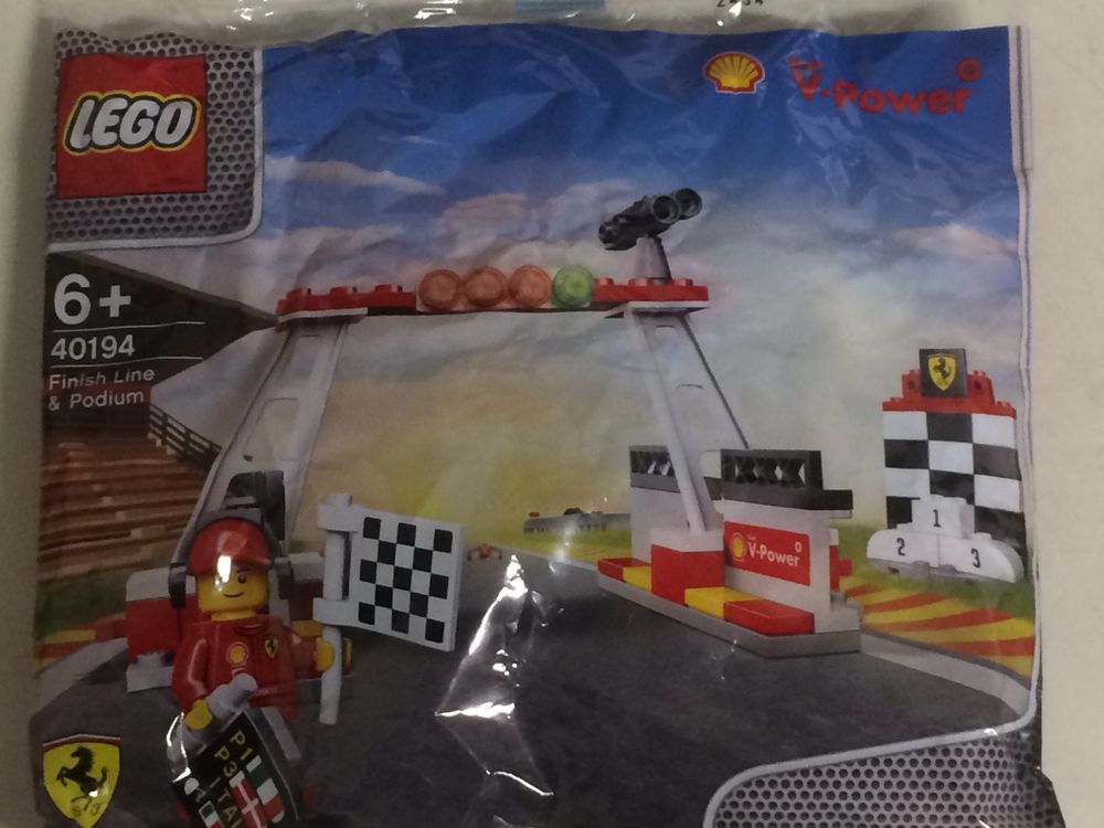 LEGO SHELL V POWER COLLECTION 40194 FERRARI FINISH LINE & PO (Neu und ...