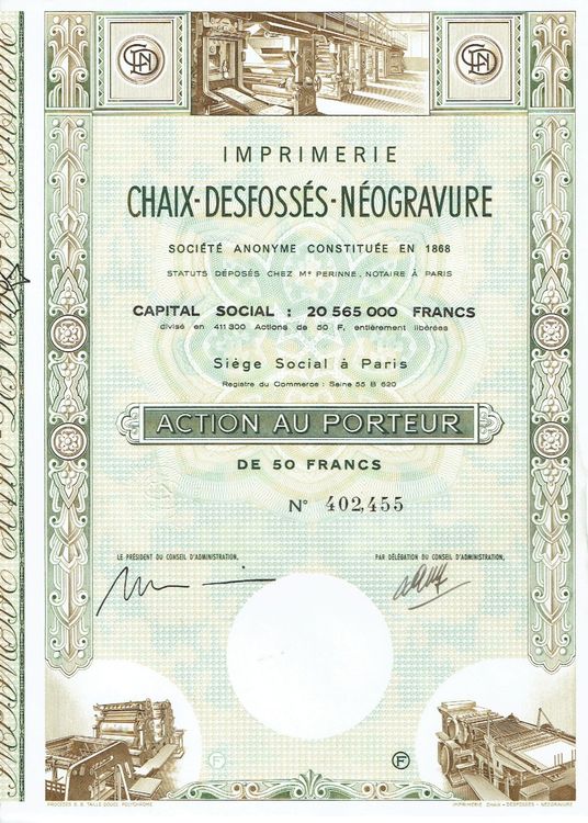 Imprimerie Chaix-Desfossés-Néogravure (2 verschiedene Titel) | Kaufen ...