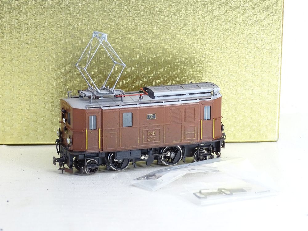 Ferro Suisse 222 RhB Ge2/4 Braun, Messing, H0,GS/DC,OVP (Gebraucht) in ...