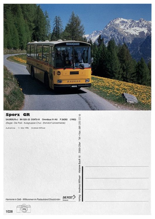 Sporz Vaz Obervaz Lenzerheide Graubünden Postauto SAURER | Kaufen auf Ricardo