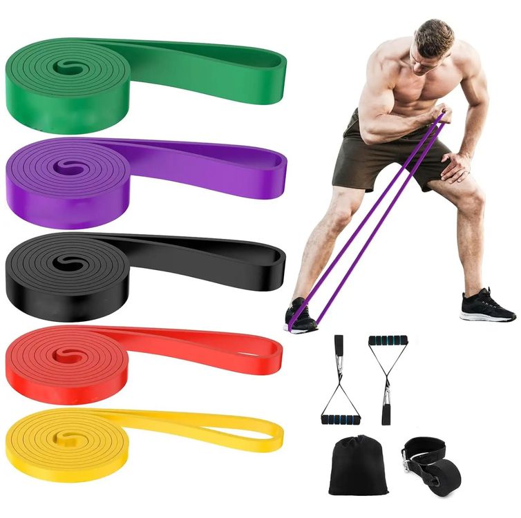Gummi Fitness Übungsbänder für allg. Fitness, Yoga, Pilates (Neu und ...