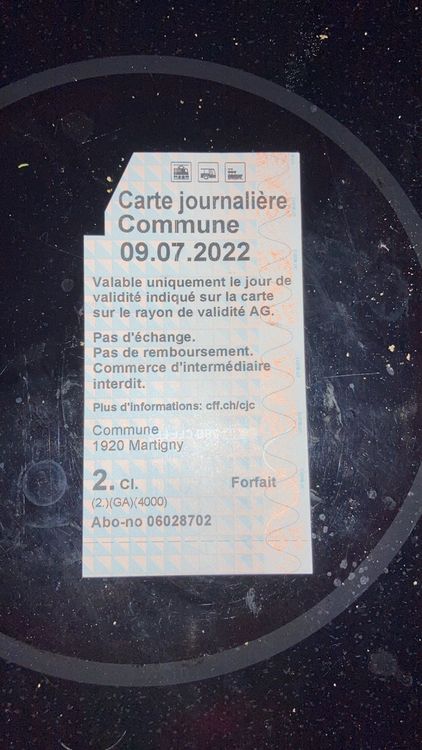 URGENT! carte journalière CFF/ Tageskarte SBB 09.07.2022 | Kaufen auf ...
