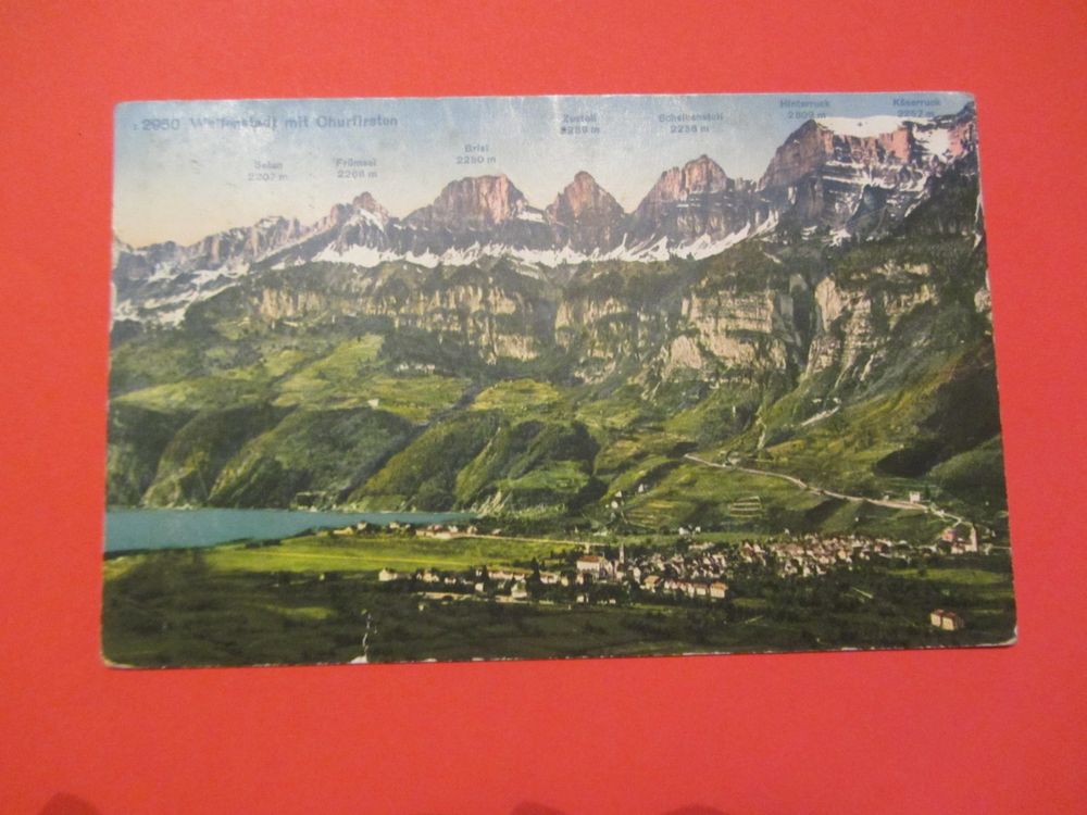 AK Walenstadt mit Churfirsten 1925, Edition Potogold Zürich | Kaufen auf Ricardo