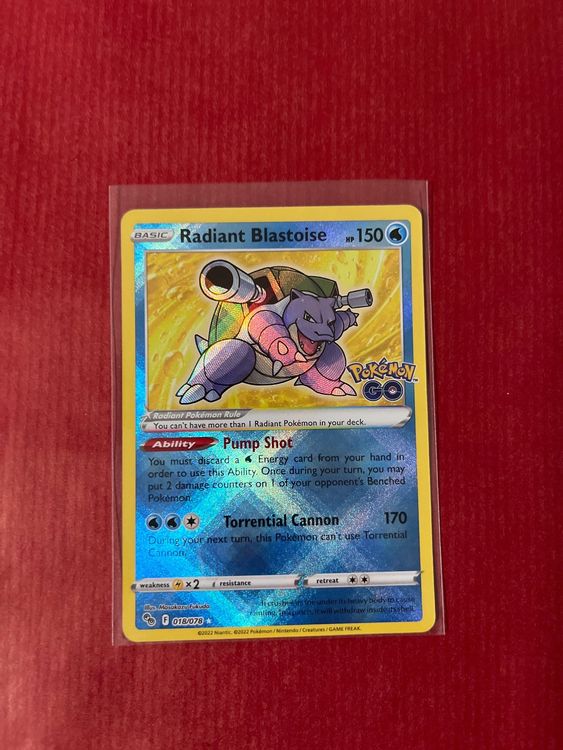 Radiant Blastoise 018/078 (Pokemon GO) ENG (Gebraucht) in Killwangen ...