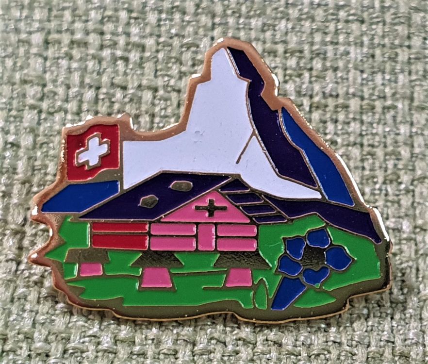 N956 - Pin Schweiz Alphütte Matterhorn Enzian | Kaufen auf Ricardo