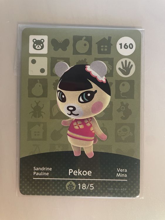 Animal Crossing Amiibo Karte Nr. 160 Pekoe | Kaufen auf Ricardo