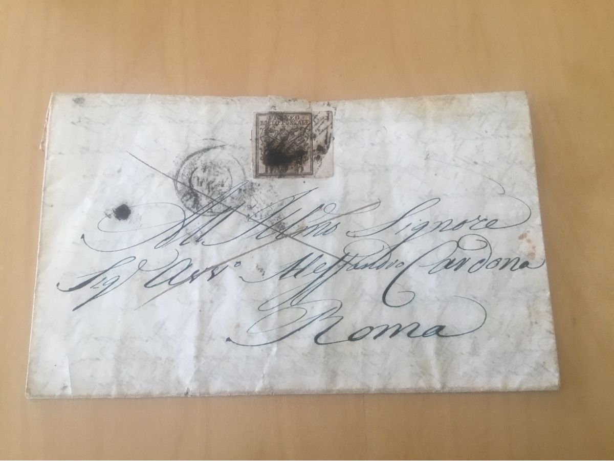 Rarissima lettera antica con bollo pontificio, Roma! (Usato) a cassina ...