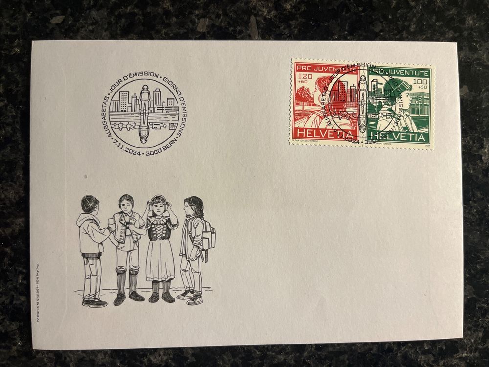 FDC 2024 Pro Juventute aus MH zusammenhängend (Neu (gemäss Beschreibung ...