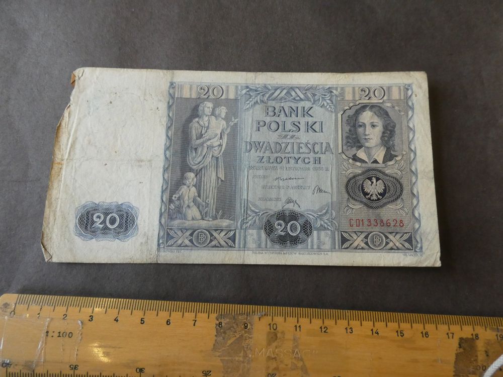 Polen 1936, 20 Zlotych (Gebraucht) in Hinterforst für CHF 1 – mit Lieferung auf Ricardo kaufen