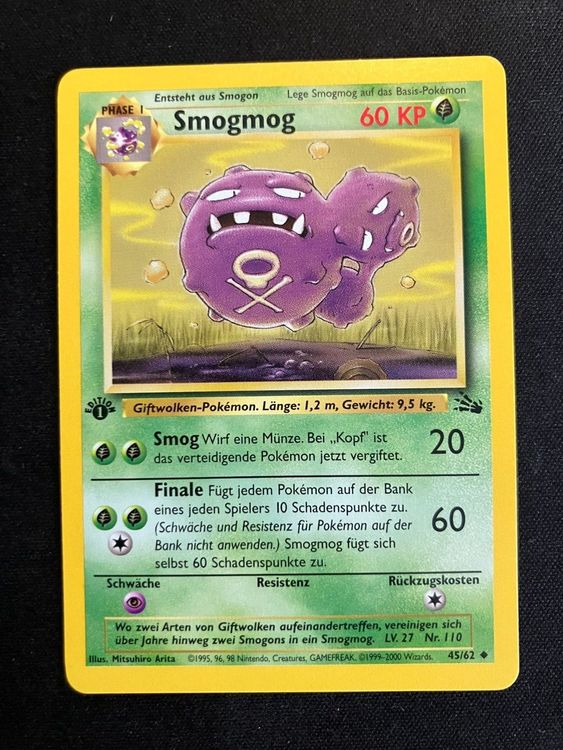 Pokemon Smogmog - Fossil 1st edition 45/62 - Deutsch | Kaufen auf Ricardo