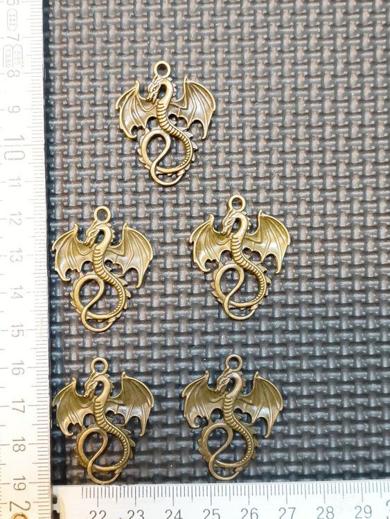Gothic / Fantasy Anhänger Messing, Motiv: Drache | Kaufen auf Ricardo