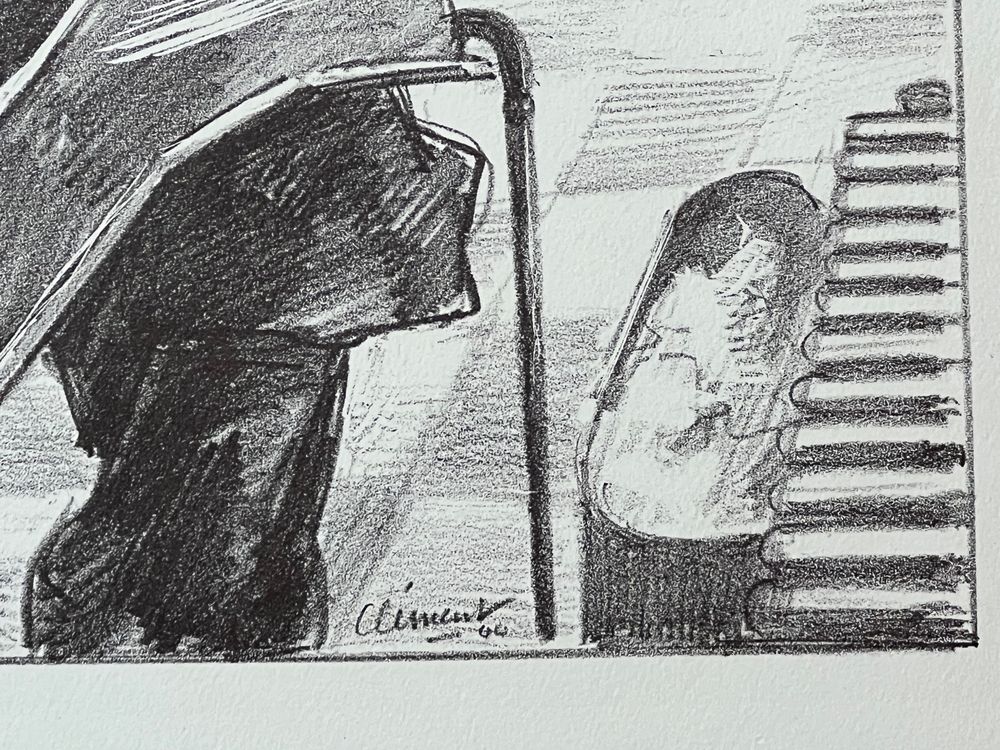 Christian Clement Lithografie im Stein signiert 30x42cm (Gebraucht) in ...