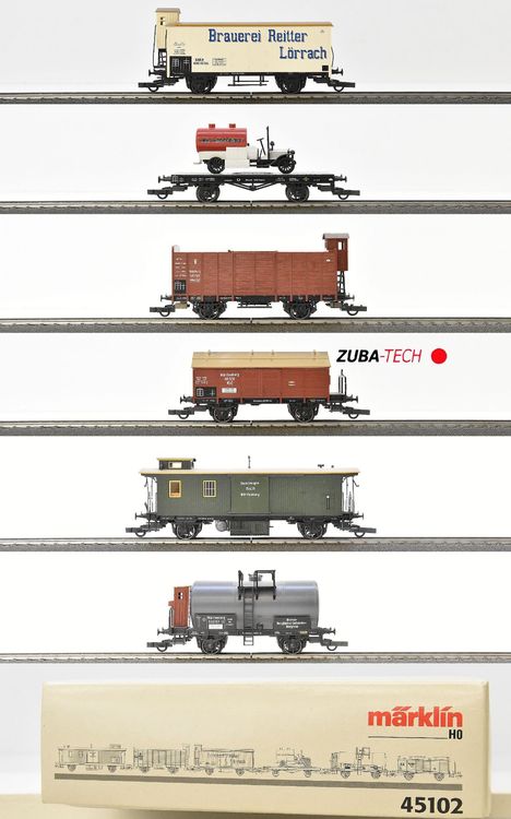 Märklin 45102 Güterwagen-Set K.W.St.E.H0GS mit OVP (Gebraucht) in St ...