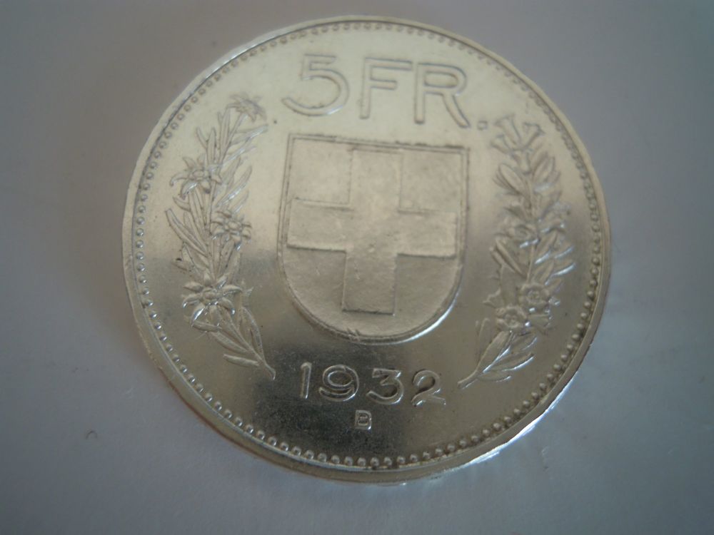 1 mal alte silber 5 Franken 1932 | Kaufen auf Ricardo