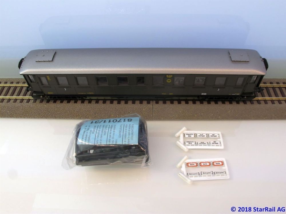 Roco 44533 DRG Württemberger Eilzugwagen 3. Kl. Epoche II (Neu (gemäss ...