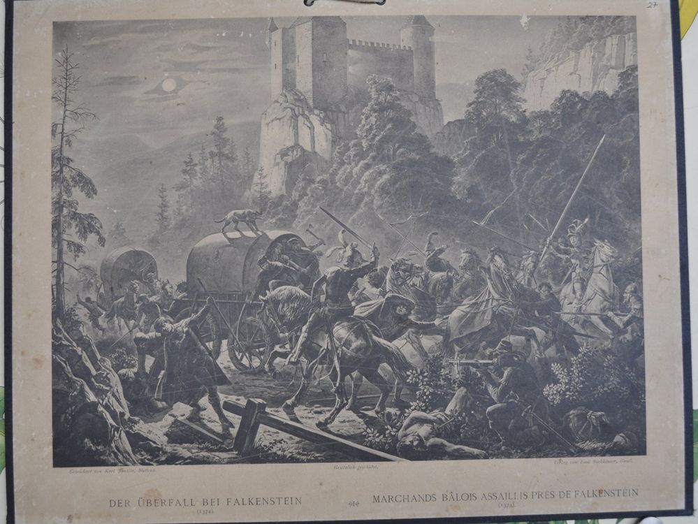 Schulwandbild Jauslin: der Überfall bei Falkenstein (Gebraucht) in ...
