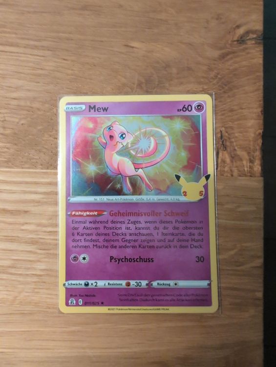 Pokémon Mew Holo – Celebrations 25th Anniversary 011/025 NM (Neu ...