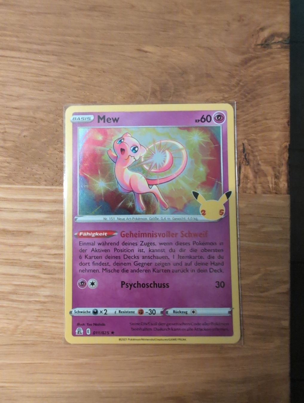 Pokémon Mew Holo – Celebrations 25th Anniversary 011/025 NM (Neu ...