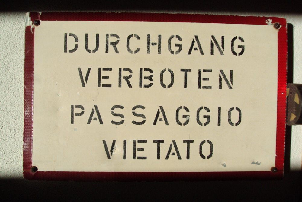 Blechschild Durchgang verboten, ca. 1960 (Gebraucht) in Winterthur für ...