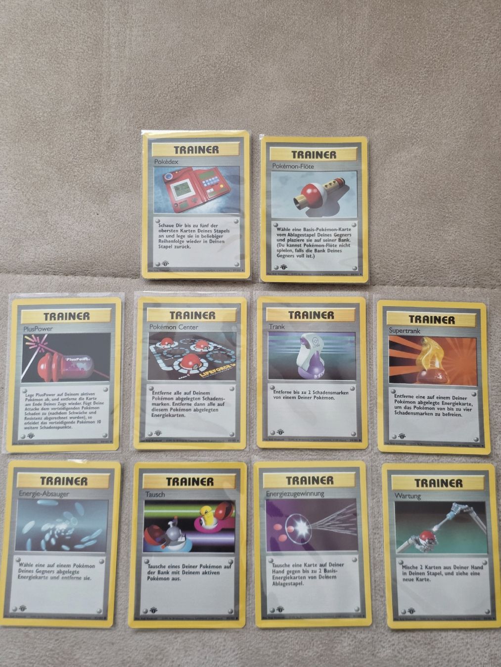 Pokémon First Edition Trainer Base Set Bundle 10 Karten NEU (Neu ...