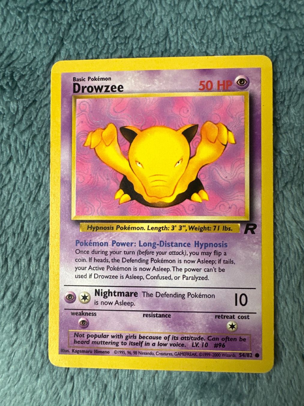 Drowzee Pokemon Karte Base Set 1999 English Version (Gebraucht) in ...