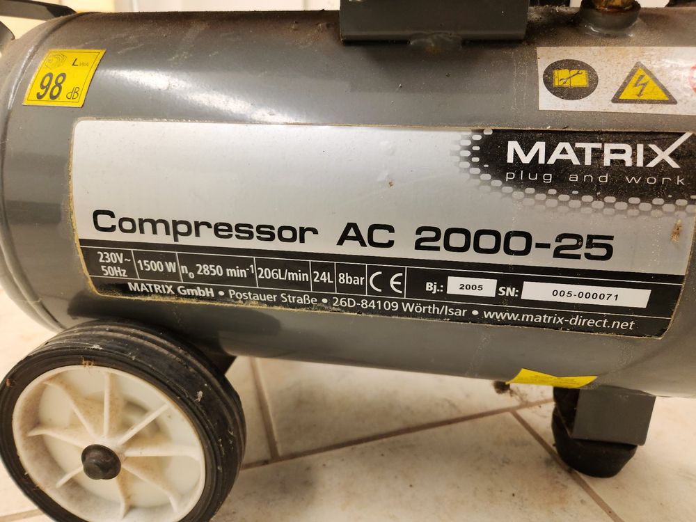 Matrix Kompressor AC 2000-25, 8bar, 25l | Kaufen auf Ricardo