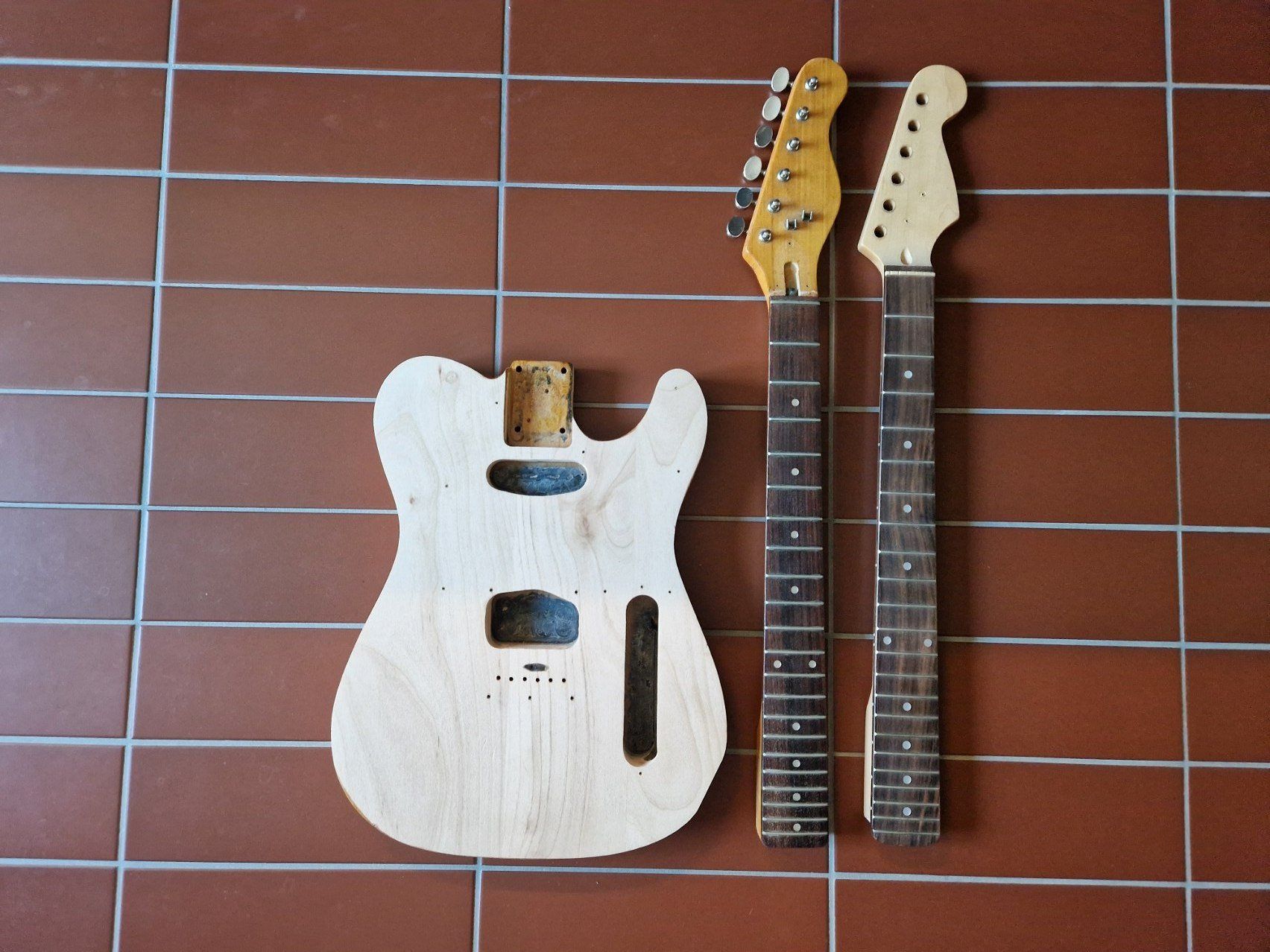 Telecaster DIY-Projekt / Teile-Bundle (Body, 2 Hälse, etc) (Gebraucht ...